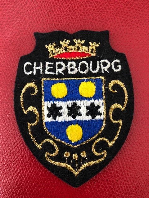 BLASON ANCIEN VILLE CHERBOURG 7x6 cm Insigne Patch écusson tissu ...