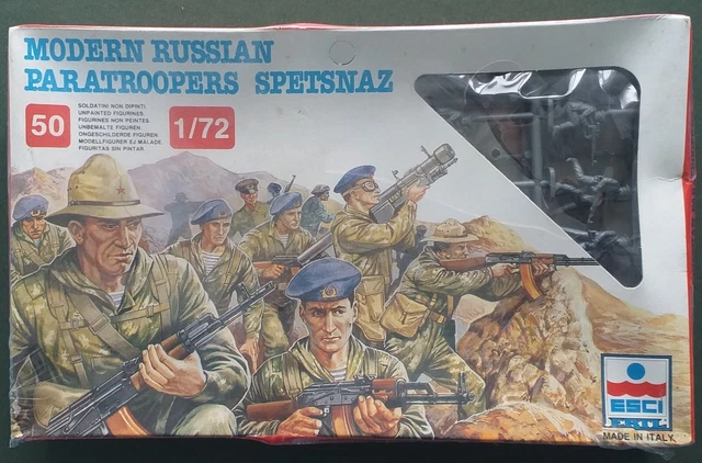 ESCI 1/72 SCALE Modern Russian Paratroopers Spetsnaz. Boxed, On Spure ...