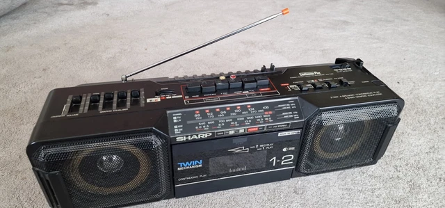 SHARP WQ-T282E RARE Ghettoblaster Black 1980s/90s retro vintage Boombox ...