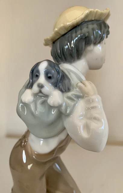 VINTAGE LLADRO FIGURINE NAO By Lladro Boy With a Puppy Daisa 1980s $139 ...