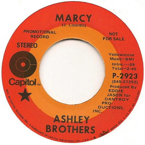 ASHLEY BROTHERS - Marcy / It's Been So Long - Disque vinyle d'occasion ...
