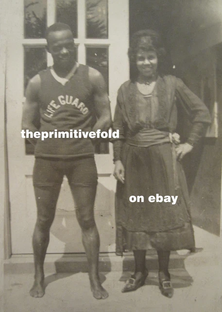 ANTIQUE RARE AFRICAN American Pool Lifeguard Ratcliffe Douglas Park En ...