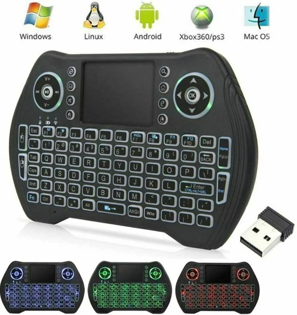 MINI PORTABLE WIRELESS Keyboard Touchpad For Android Smart TV Box PC ...