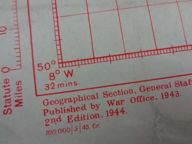 WW2 RAF PLOTTING MAP - WING COMMANDER (DFC) OPERATION TONGA, MARKET ...