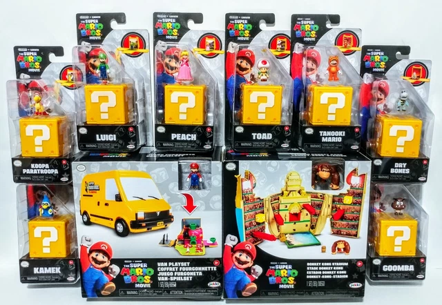 SUPER MARIO BROS. Movie 8x Mini Figures w Van Playset & Donkey Kong ...