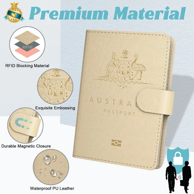 CAWEET PASSPORT HOLDER Cover Case Wallet, Cute Leather Travel ...