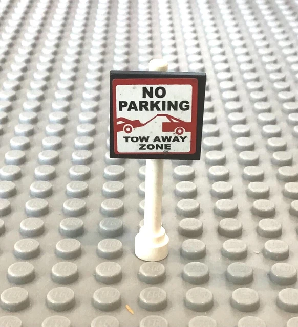 LEGO CITY TOWN Farm Road Sign “NO PARKING” “TOW AWAY ZONE” $2.85 - PicClick