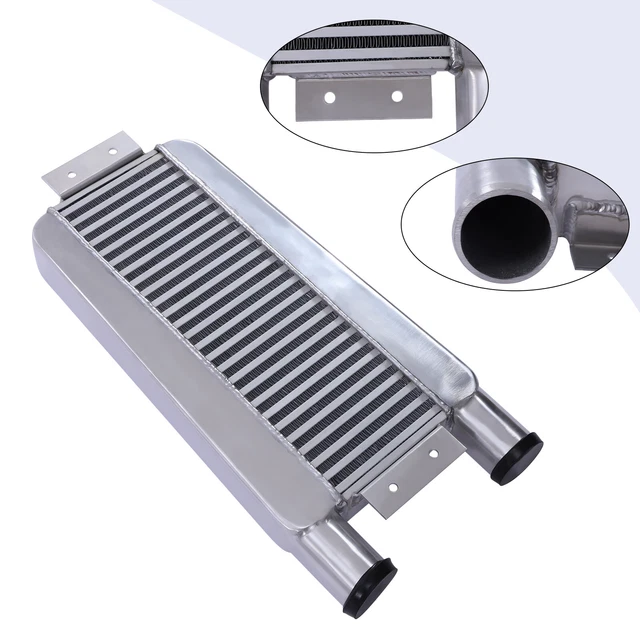 ALUMINUM 2.5'' I/O Same Side Mount Turbo Intercooler 24"x11"x3" Plate ...