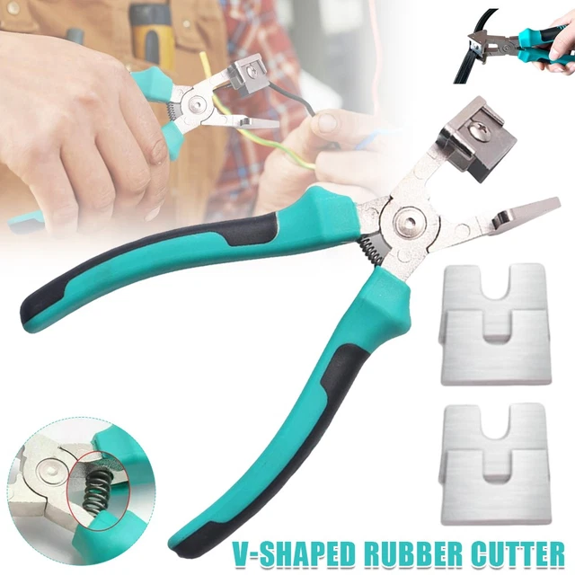 1X V-SHAPE RUBBER strip scissors 90 degree window sealing hair scissors ...