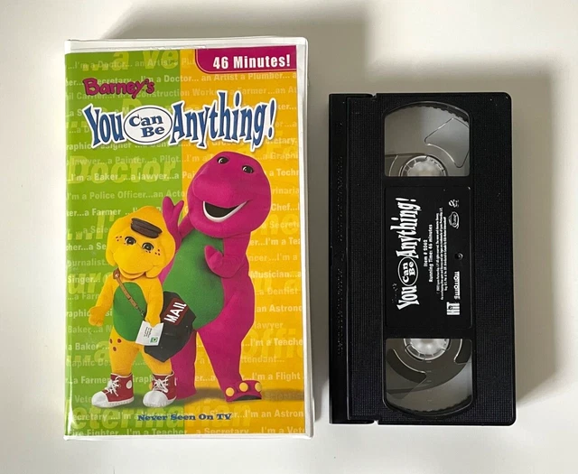 BARNEY'S YOU CAN Be Anything VHS Tape Purple Dinosaur Barney Kid video ...