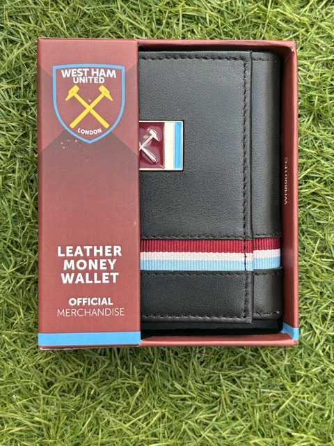 OFFICIAL WEST HAM United FC Retro Leather Money Wallet Trifold Boxed ...