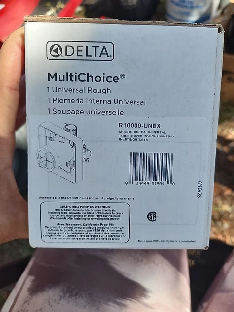 DELTA R10000-UNBX MULTICHOICE Universal Tub/Shower Rough-In Valve $53. ...