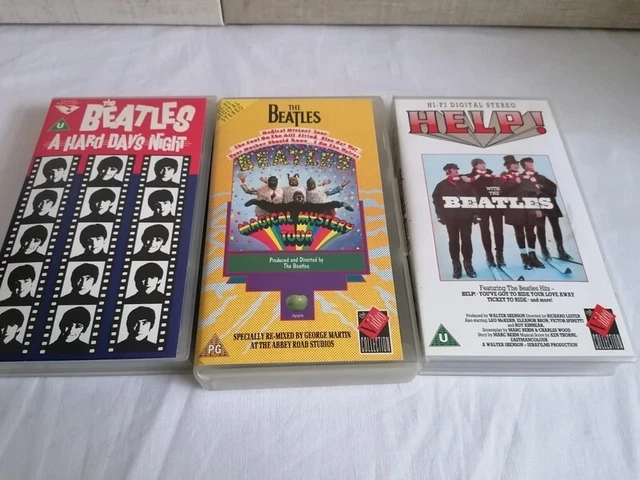THE BEATLES VHS video bundle x3 help, a hard days night, magical ...