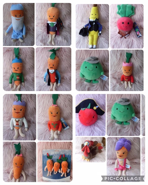 ALDI KEVIN + Katie Carrot Christmas Soft Toys Turkey, Peas, Snowman ...