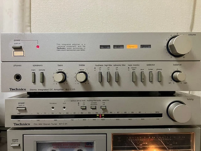 TECHNICS SU-C03 ST-C01 M07 Amplifier Tuner Cassette Deck Tested and ...