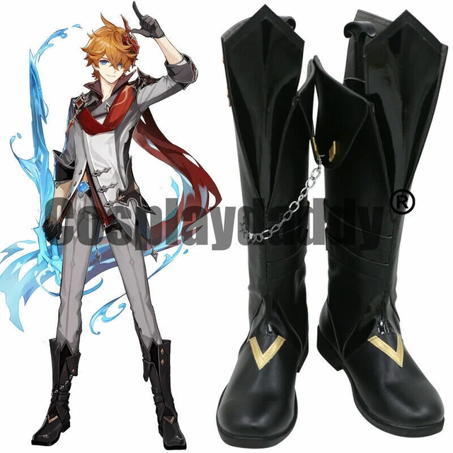 GENSHIN IMPACT ELEVEN Fatui Harbingers Childe gâteau cosplay chaussures ...