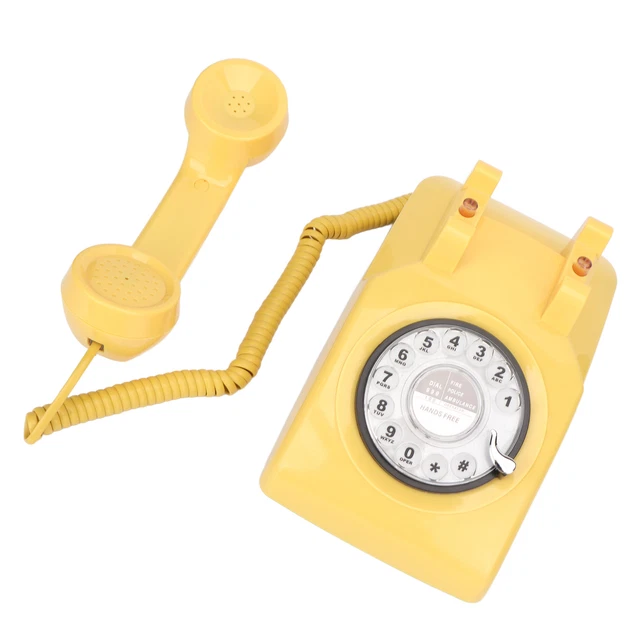 RETRO DIAL TELEPHONE Classic Simulation Vintage Mechanical Ringer Pho ...