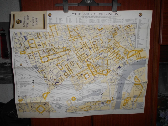 VINTAGE RAC ROUTE Map Of London 1960 £1.99 - PicClick UK