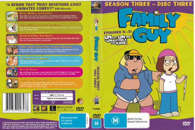 FAMILY GUY SEASON Three - Disc Three DVD R4 - PAL SirH70 $9.95 ...
