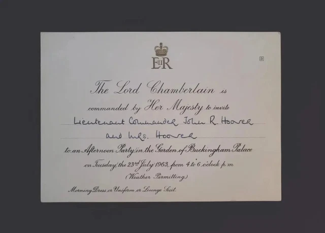 ROYAL QUEEN ELIZABETH II Invitation Buckingham Palace Carte Document ...