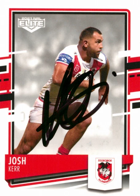 SIGNED 2022 ST GEORGE ILLAWARRA DRAGONS NRL Card JOSH KERR EUR 6,06 ...
