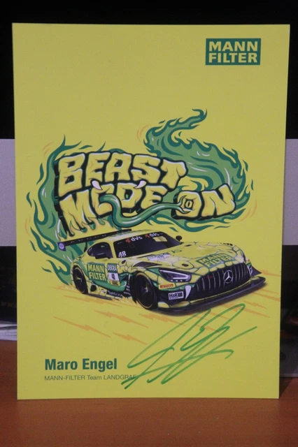 MARO ENGEL #48 Mann Filter Mercedes GT3 Signed Driver Card $10.00 ...