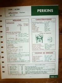4.236 - FICHE Technique Massey ferguson EUR 2,00 - PicClick FR