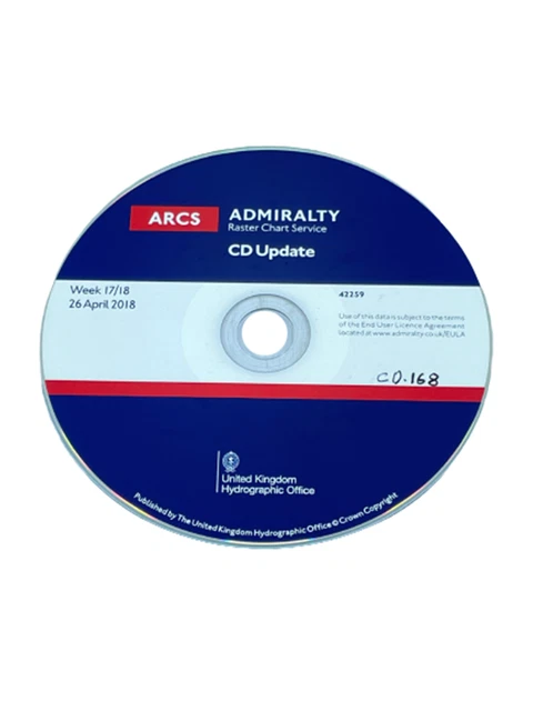 ADMIRALTY ARCS CD Update Raster Chart Digital Official Maritime 17/18 ...