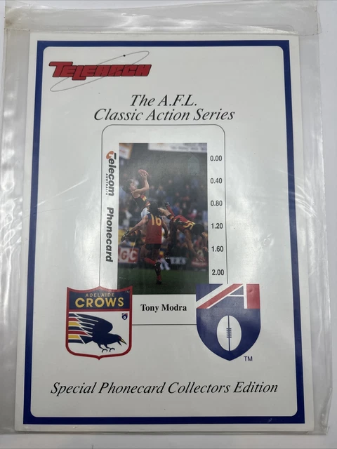 AFL CLASSIC ACTION Telecom Phonecard Tony Modra Adelaide Crows (3522053 ...