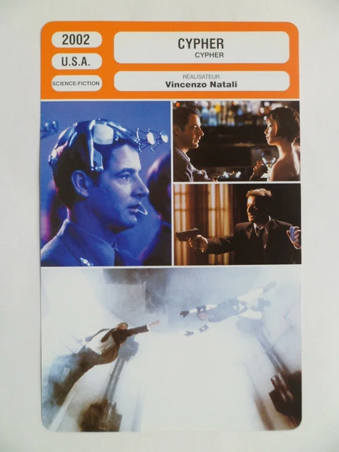 2002 CYPHER JEREMY Northam Lucy Liu Nigel Bennett Timothy Web MOVIE ...
