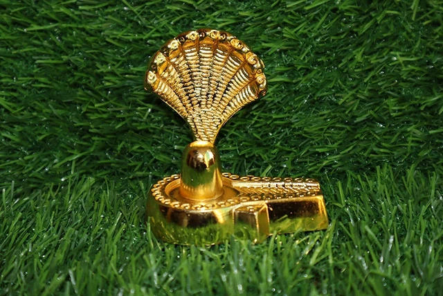 INDIAN TRADITIONAL METAL Handmade Shiva Pindi Idol with Sheshnaag For ...