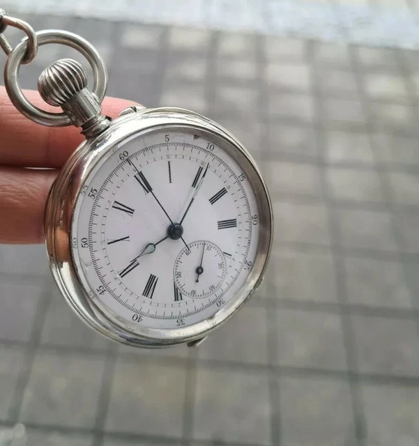 TASCHENUHR ALFRED LUGRIN LEMANIA Chronograph um 1914 uhrwerk 19 ...