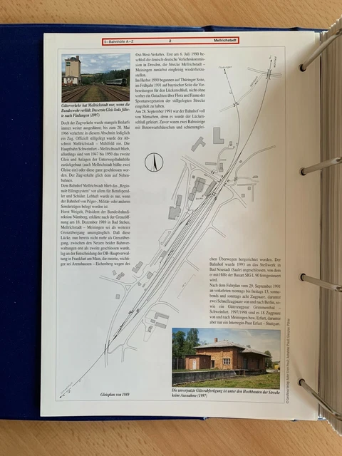 BAHNHOF MELLRICHSTADT, GLEISPLAN Lageplan Vorbild EUR 3,95 - PicClick DE