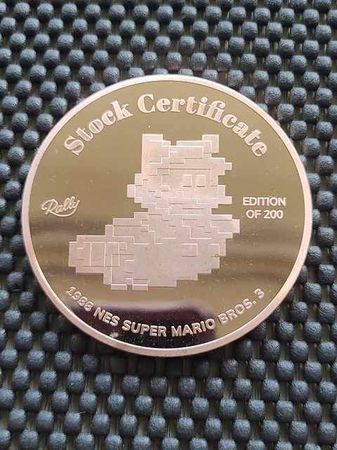 NINTENDO SUPER MARIO Bros 3 RALLY Coin Medal Rose Gold Rare Promo SNES ...