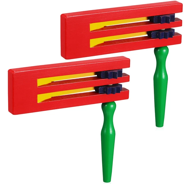 2 PCS SLIDE Whistle Wooden Soundboard Rotating Hand Musical Child £23. ...