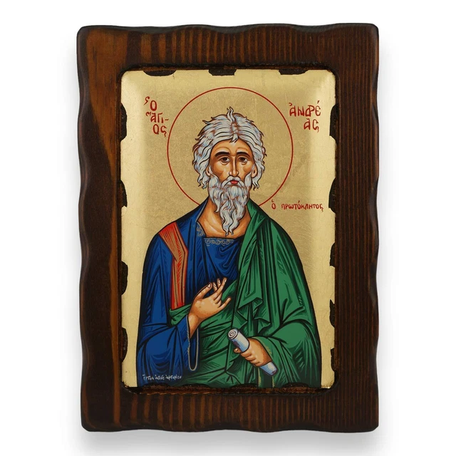 ST ANDREW THE Apostle Icon - Icône byzantine grecque orthodoxe faite à ...