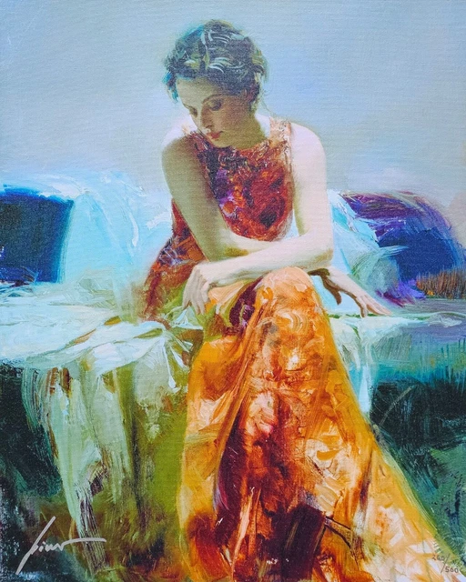 PINO DAENI SOLACE Main Signée Numéroté 260/500 Femme Portrait Art sur ...
