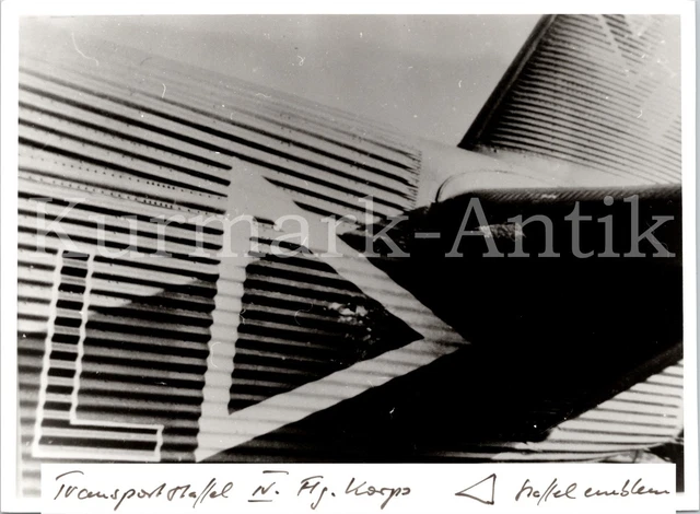 T611 FOTO WEHRMACHT Archiv Repro Luftwaffe Flugzeug Ju52 crash Kennung ...