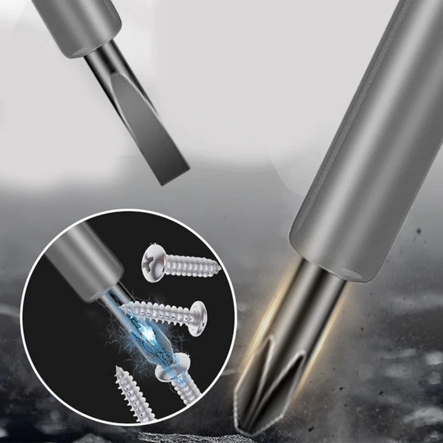 SCREWDRIVER PENCIL SCREWDRIVER Pencil Slotted/Cross Screwdriver Yellow ...