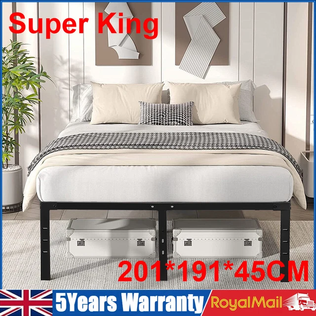6FT SUPER KING Metal Bed Frame Modern Stylish Bedroom Furniture ...