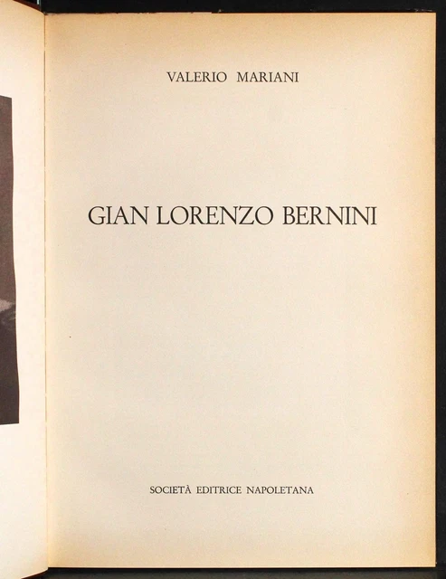 GIA LORENZO BERNINI. Valerio Mariani. Società Editrice Napoletana. EUR ...