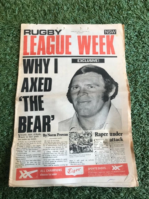 1975 RUGBY LEAGUE Week Magazine ~ Vol. 6 No. 5 ~ 19th. April. 1975 $18. ...