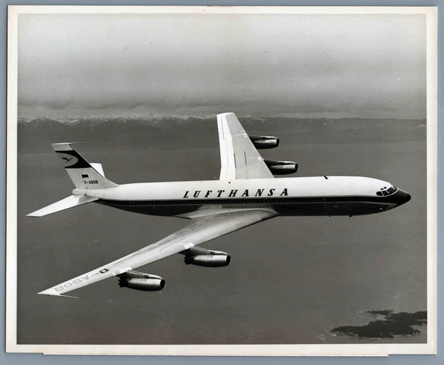LUFTHANSA BOEING 707 D-Aboa Vintage Manufacturers Photo Airline Germany ...