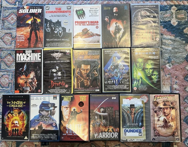 ORIGINAL VHS TAPES Bundle Job Lot RARE Ex-rental Big Box Pre Cert 18 ...