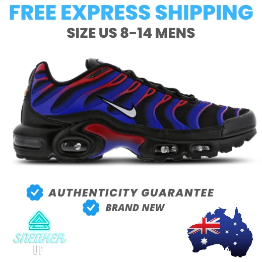 NIKE AIR MAX Plus TN Spiderman Black Blue Red Size US 8-14 Men's TNS ...
