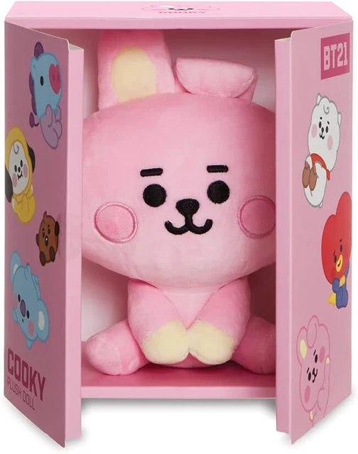 &AURORA BT21 COOKY Plush Toy 8" Large Size Soft Kids Gift Box Cuddly ...