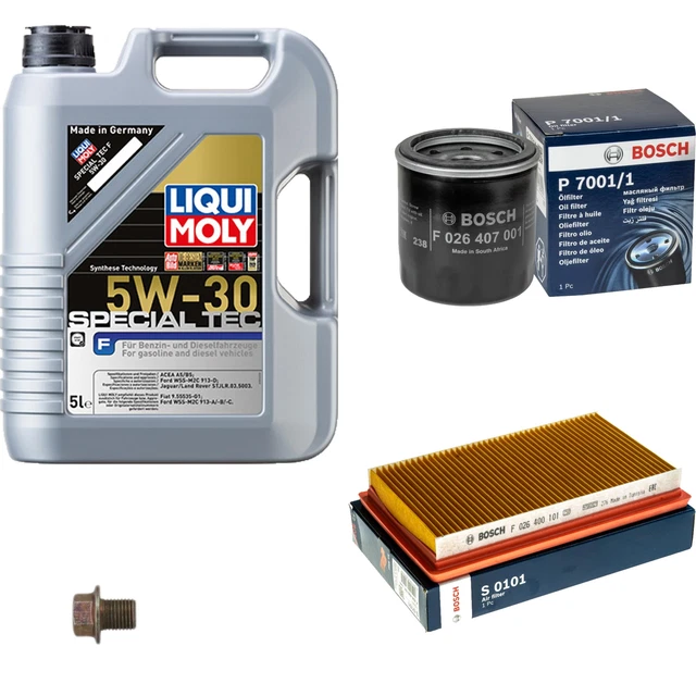BOSCH INSPECTION SET 5L Huile Additif Liqui Moly Spécial Tec F 5W-30 pour Nissan EUR 99,62 ...
