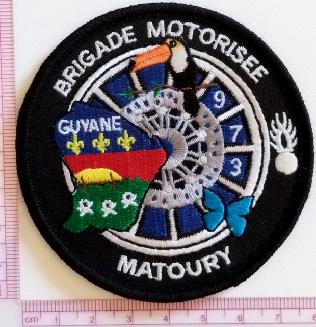 ECUSSON POLICE GENDARMERIE Patch Badge Bmo Brigade Moto Matoury Guyane ...