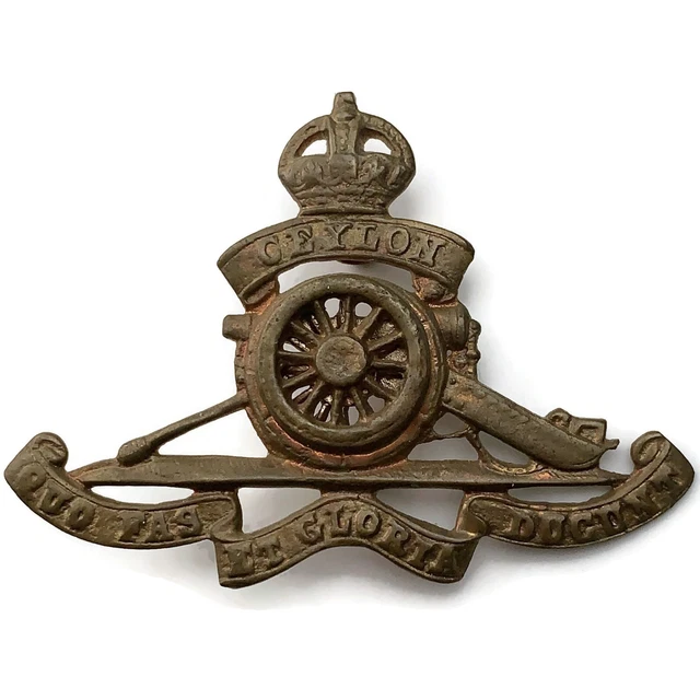 ORIGINAL CEYLON ARTILLERY Regiment British Colonial Planters Indian Cap ...