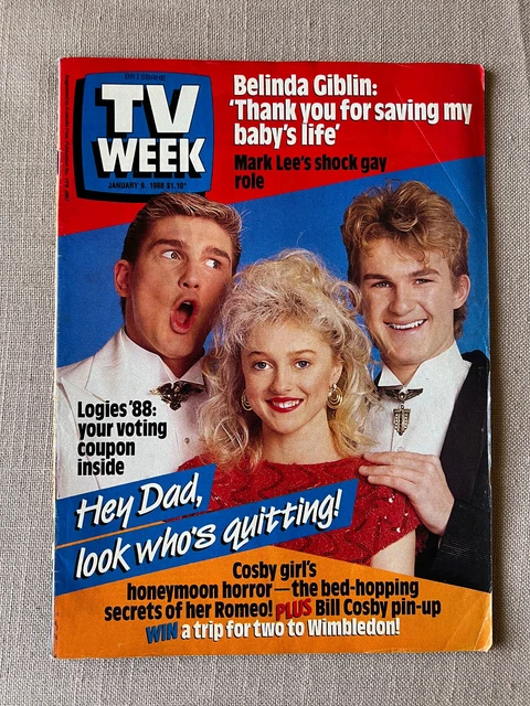 VINTAGE TELEVISION - "Australian TV Week" Jan 1988 Bill Cosby Mark Lee ...